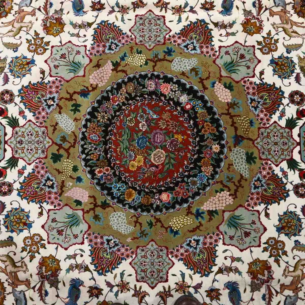 Vintage Tabriz - 13'9 x 9'11 - 4717 - Damoka